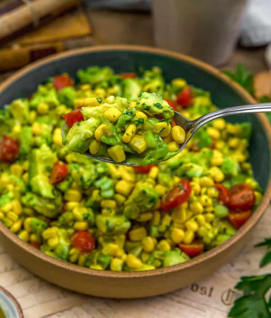 Pickled Jalapeno Avocado Corn Salad - Monkey and Me Kitchen Adventures