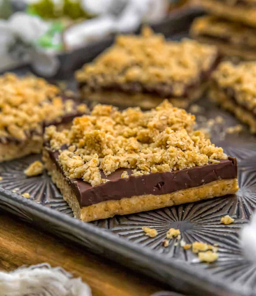 Healthy Peanut Butter Shortbread Chocolate Bars - Monkey and Me Kitchen ...