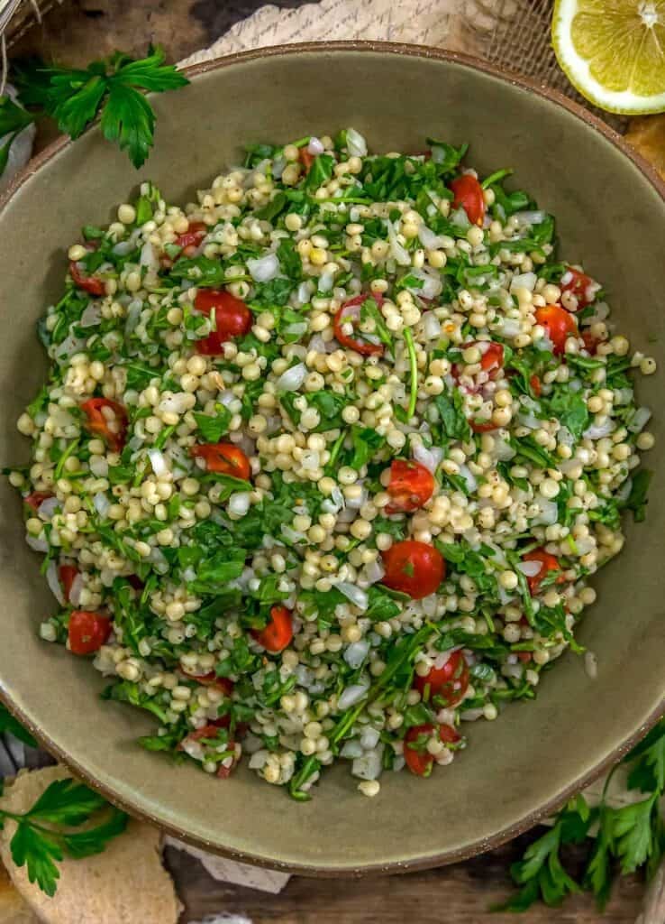 Lemon Arugula Couscous Salad - Monkey and Me Kitchen Adventures